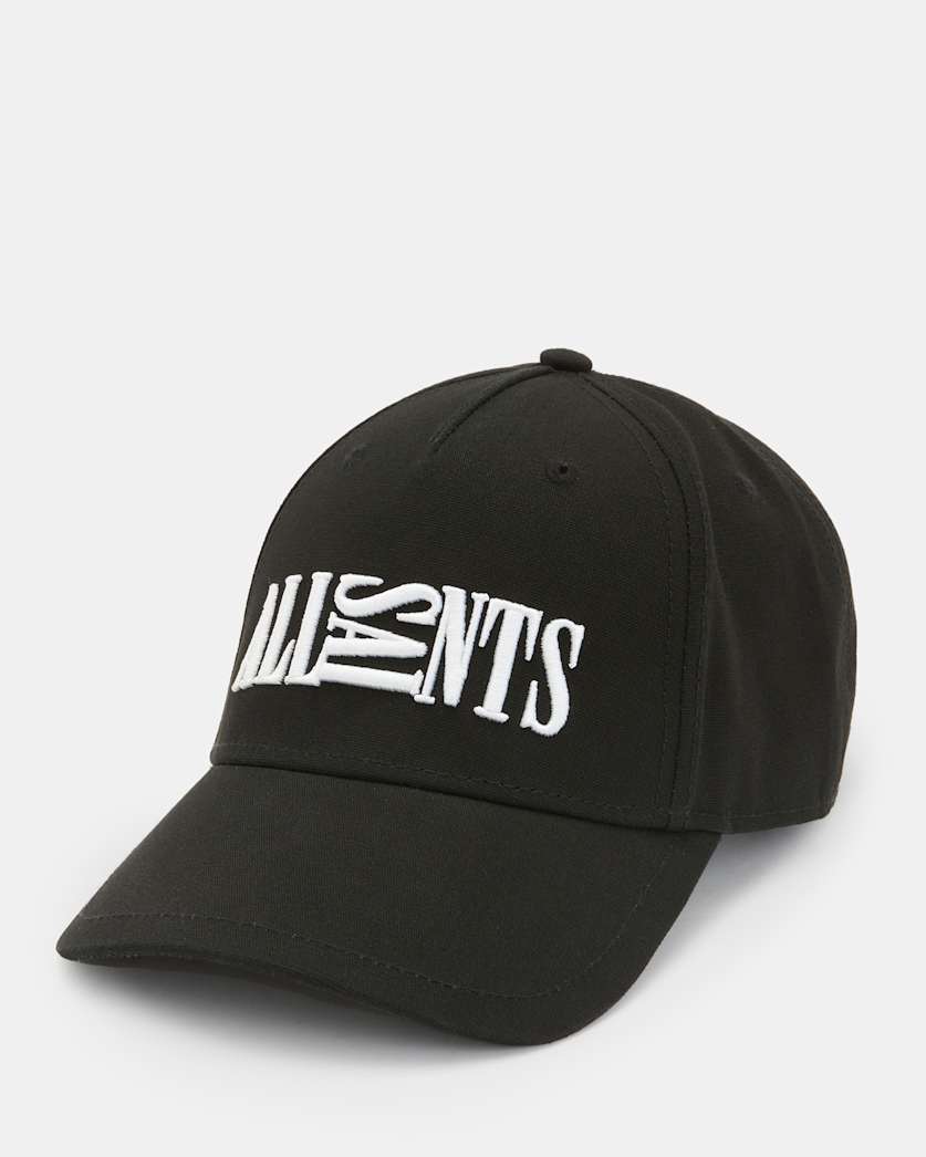 Oppose Embroidered Baseball Cap Black/White | ALLSAINTS